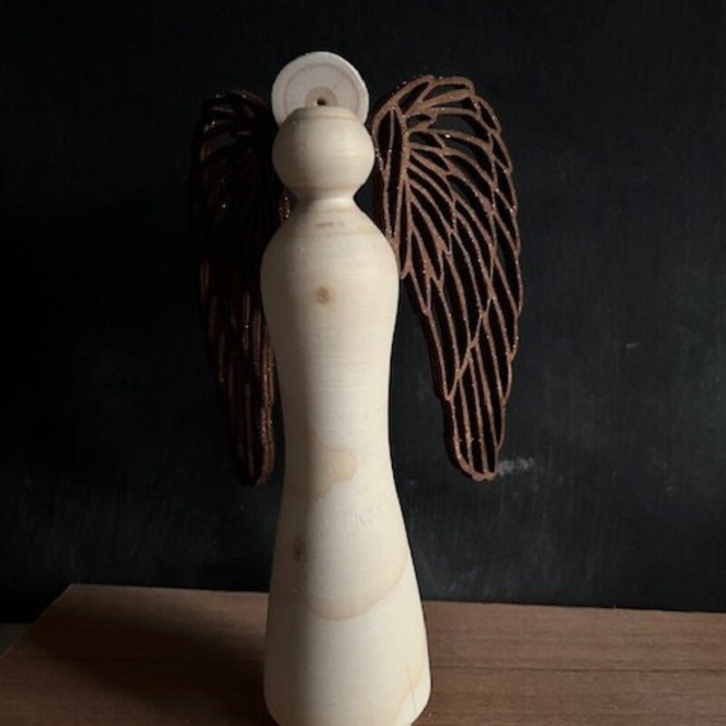 Painted Wood Angel - Etsy