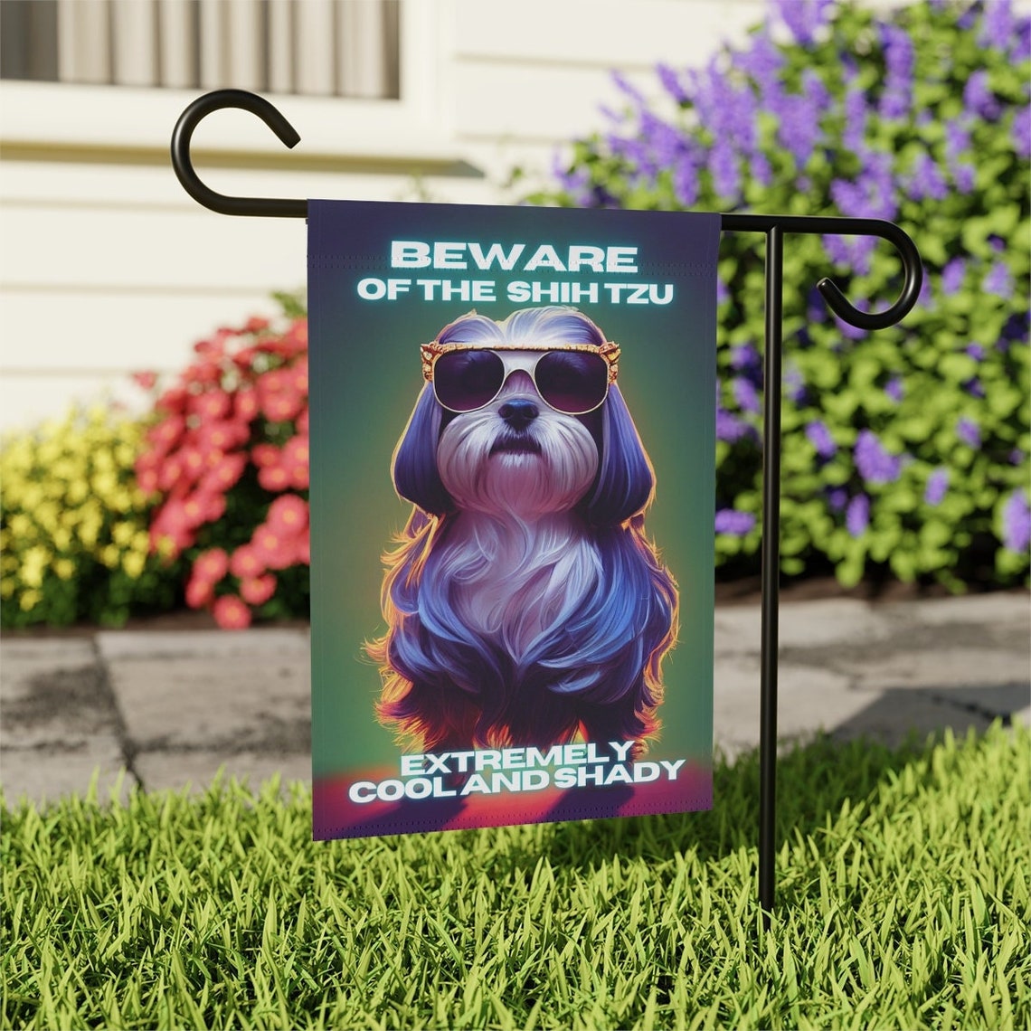 Shih-tzu Cool and Shady House and Garden Banner Welcome Flag - Etsy