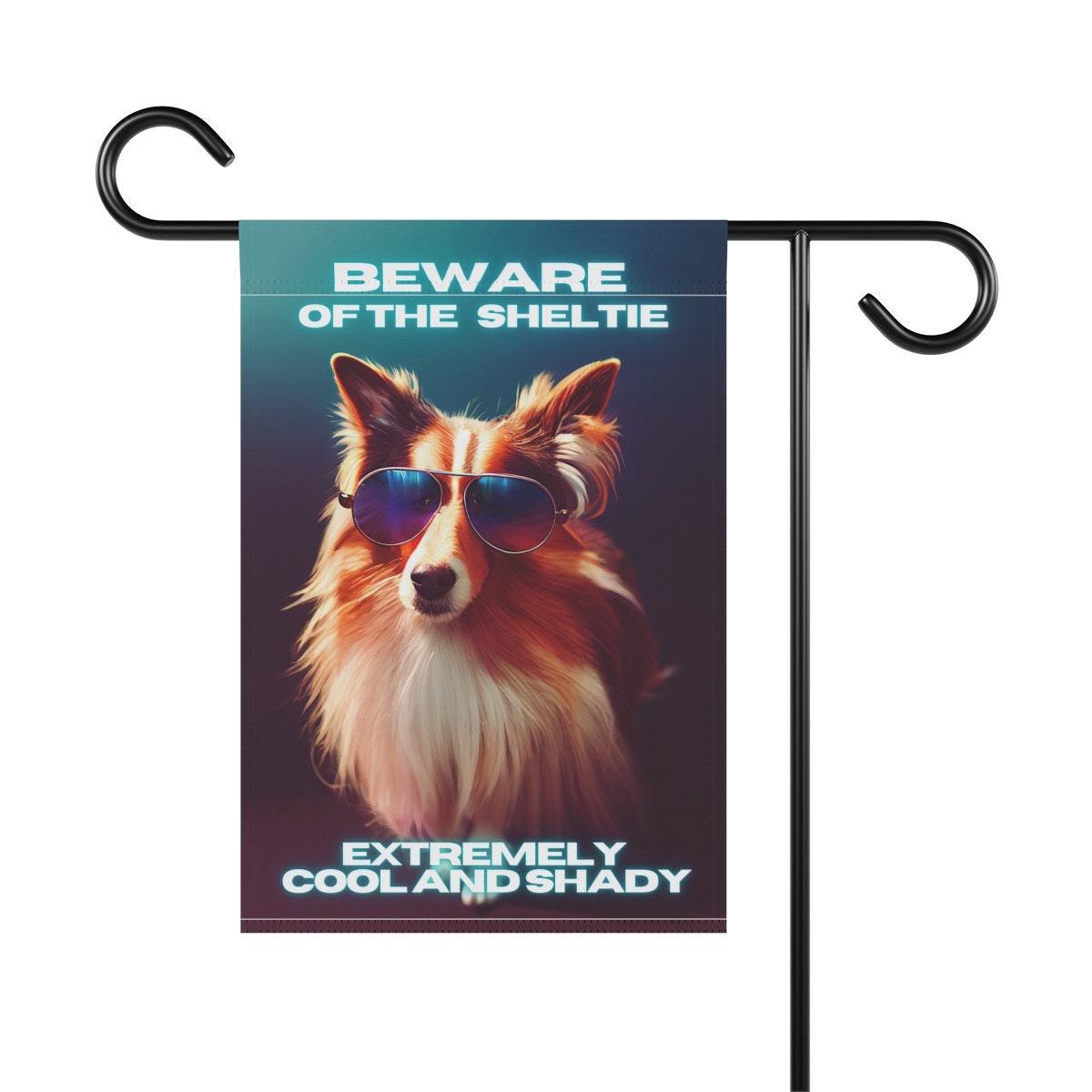 Sheltie Cool and Shady House and Garden Banner, Welcome Flag, Garden ...