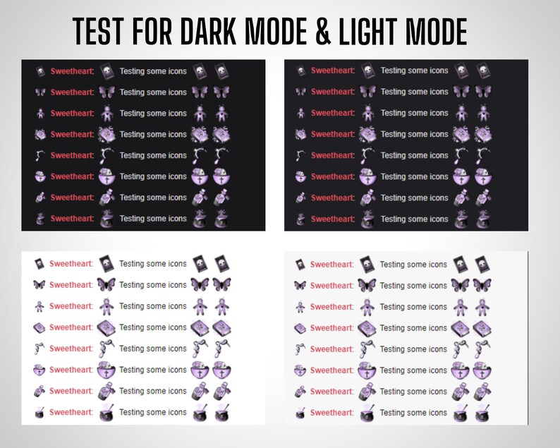 8x Black Purple Mystic Witchy Occult Twitch Sub Badges Emotes - Etsy