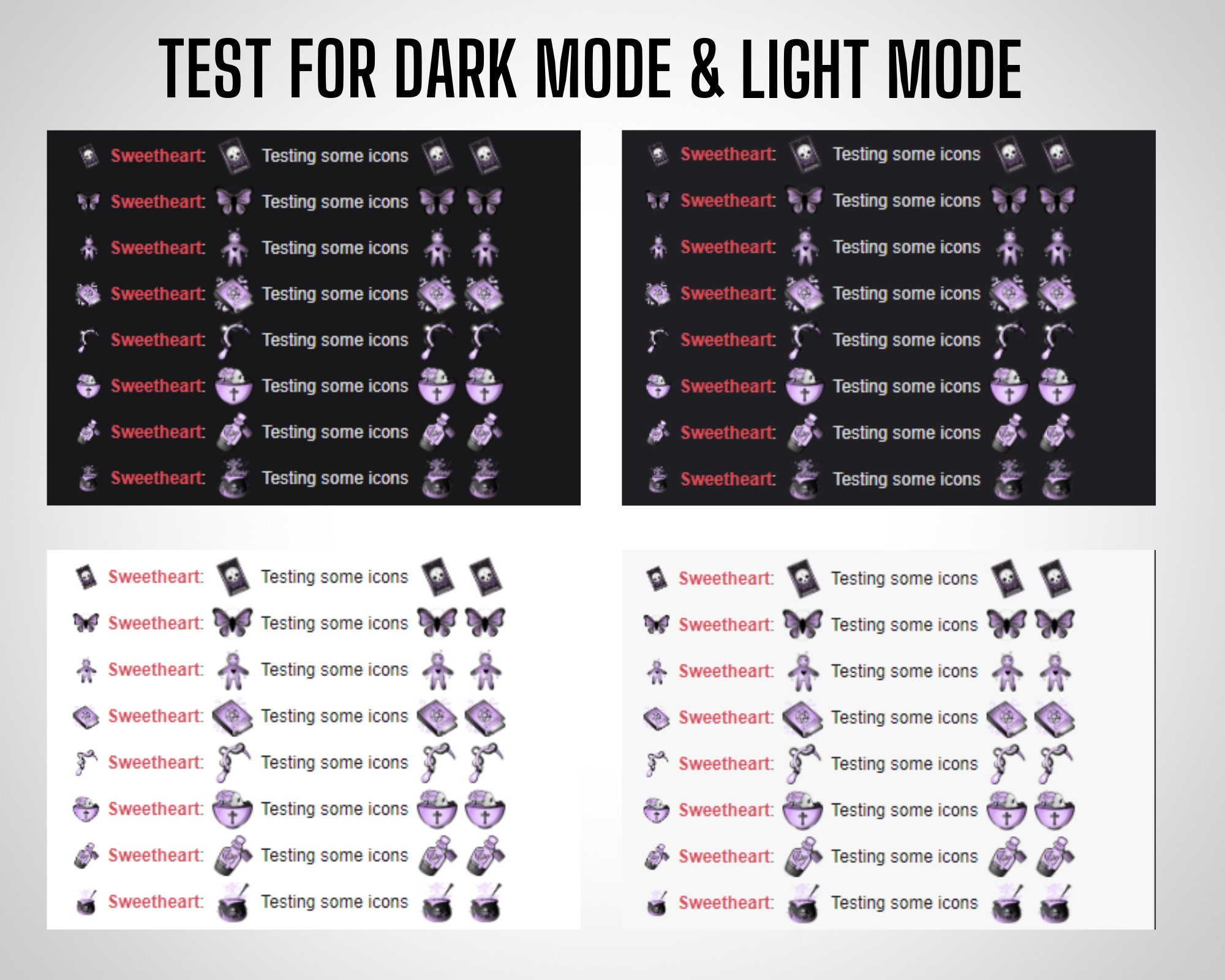 8x Black Purple Mystic Witchy Occult Twitch Sub Badges Emotes - Etsy