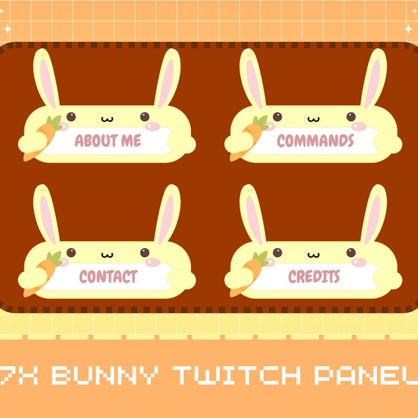 Bunny Twitch Panels - Etsy