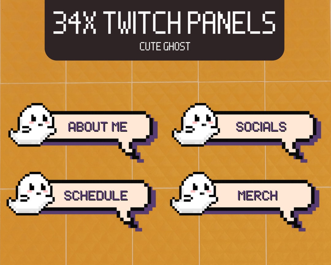 34X Cute Pixel Ghost Speech Bubble Twitch Panels | Halloween | Occult | 8-bit - Etsy