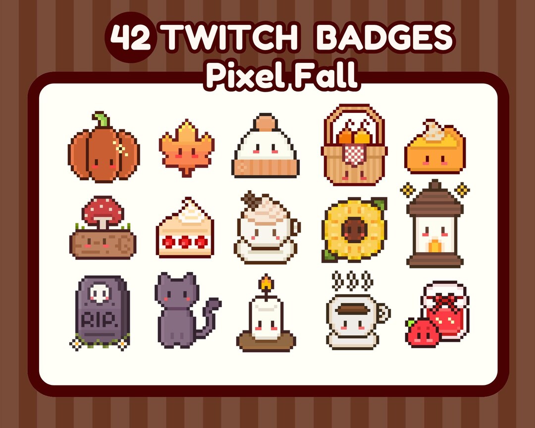 42x Cozy Fall Autumn Witchy Twitch Sub Badges | Emotes | MEGAPACK ...
