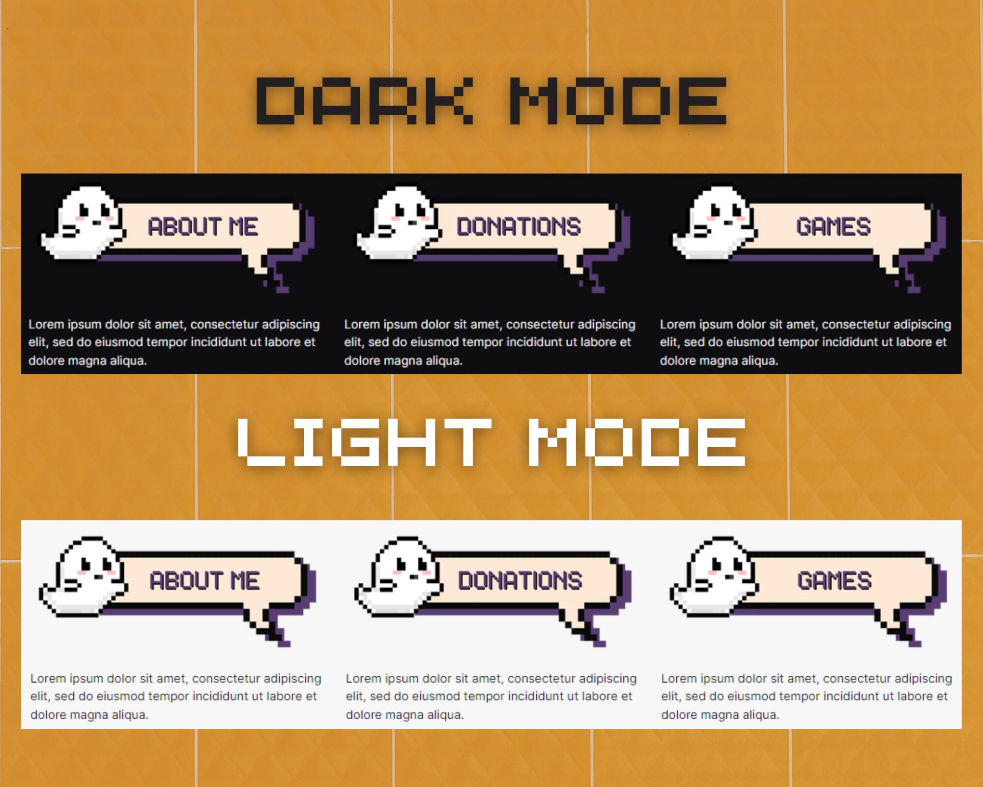 34X Cute Pixel Ghost Speech Bubble Twitch Panels | Halloween | Occult ...