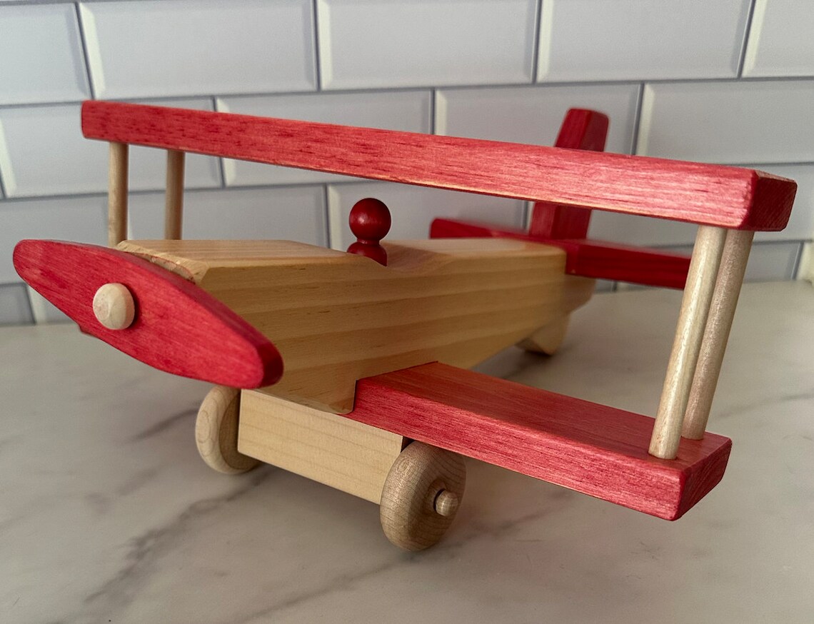 Amish Made Wooden Airplane, Large Airplane, Hand Crafted Wood Toy ...
