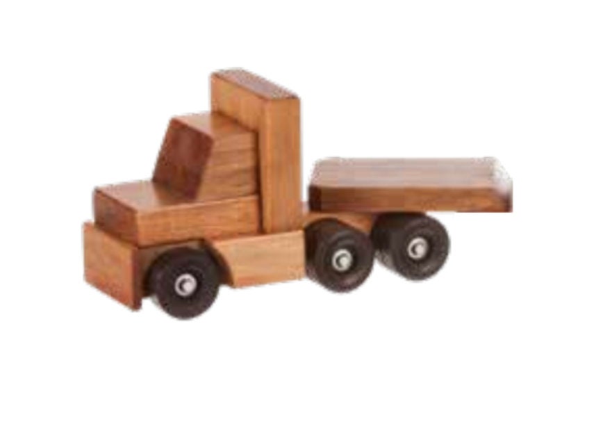 Low Boy Truck and Trailer, Wooden Truck, Construction Toys - Etsy