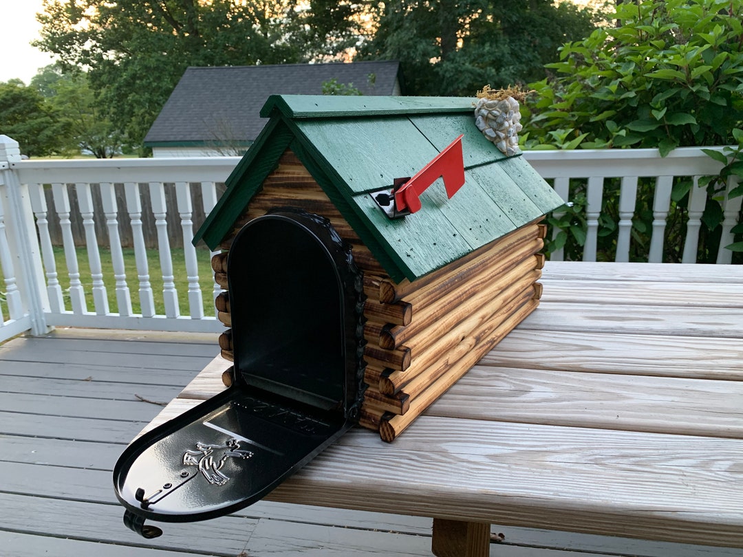 Log Cabin Mailbox, Cabin Mailbox, Custom Mailbox, Unique Mailbox ...