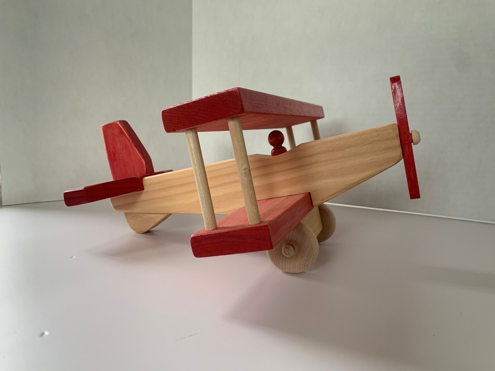 Amish Made Wooden Airplane, Large Airplane, Hand Crafted Wood Toy ...