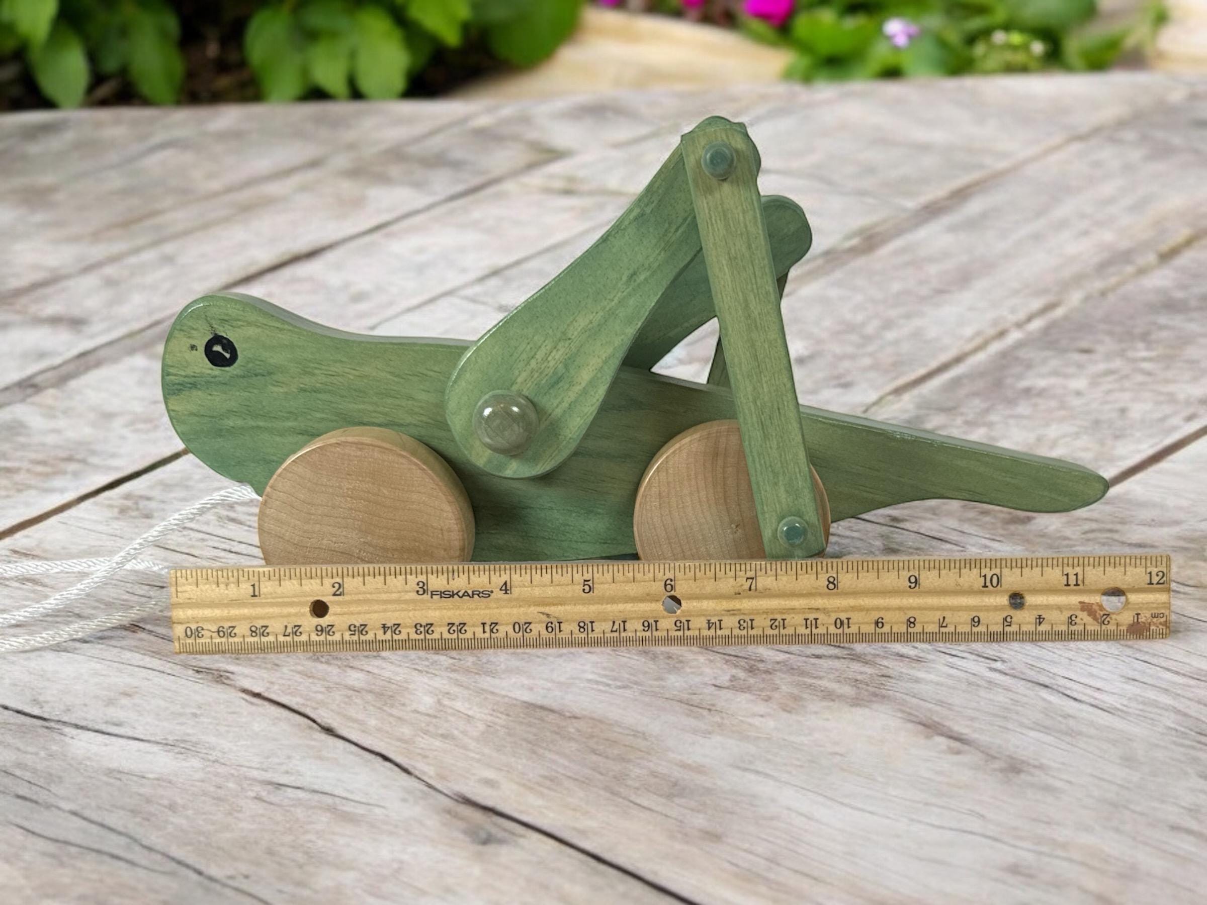 Wooden Pull Toy, Toddler Toy, Grasshopper Pull Toy, Unique Toy, Wooden ...