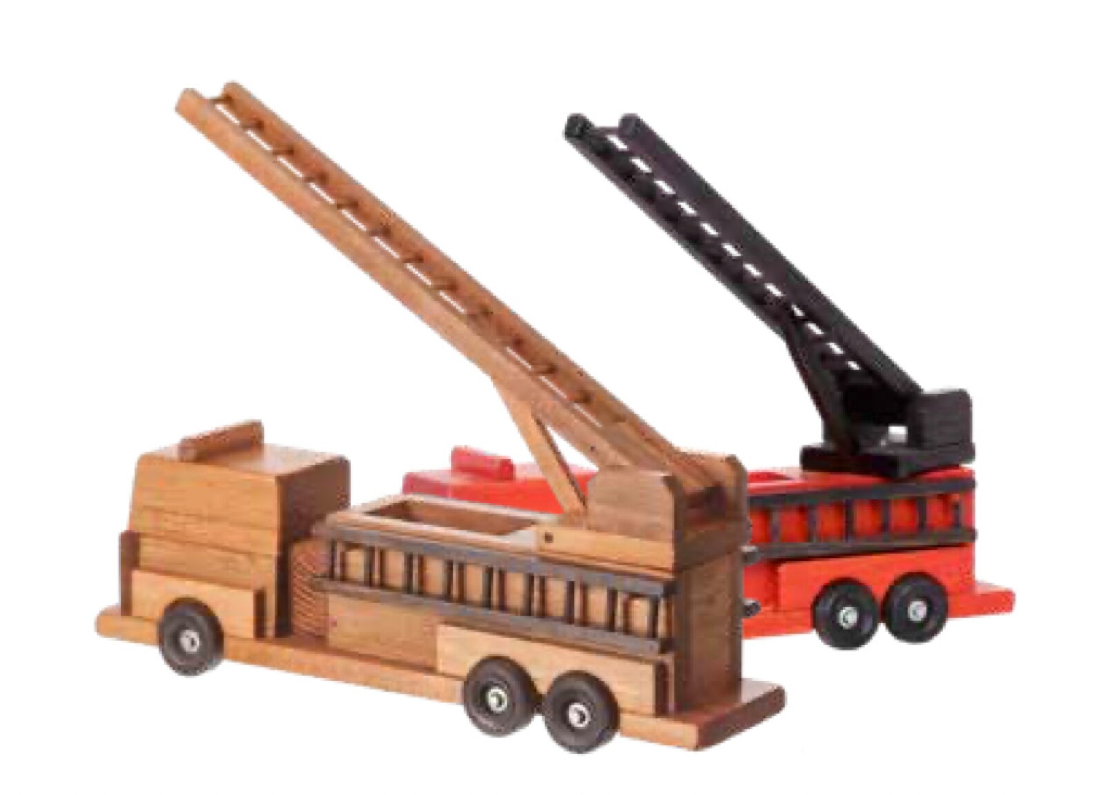Large Working Wooden Fire Truck, Wooden Fire Engine, Fire Truck, Fire ...
