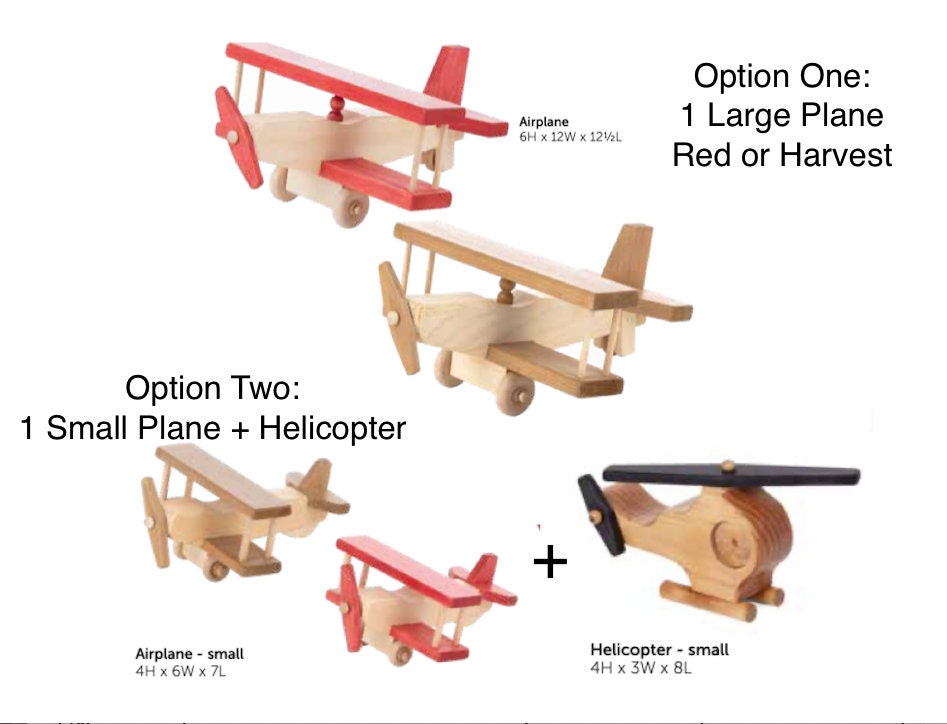 Planes , Trains and Cars Gift Set, Wooden Train Set, Train,wooden Cars ...