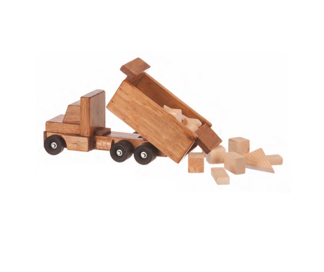 Wooden Dump Truck Toy, Dump Truck, Wooden Semi, Kid Safe Finish, Amish ...