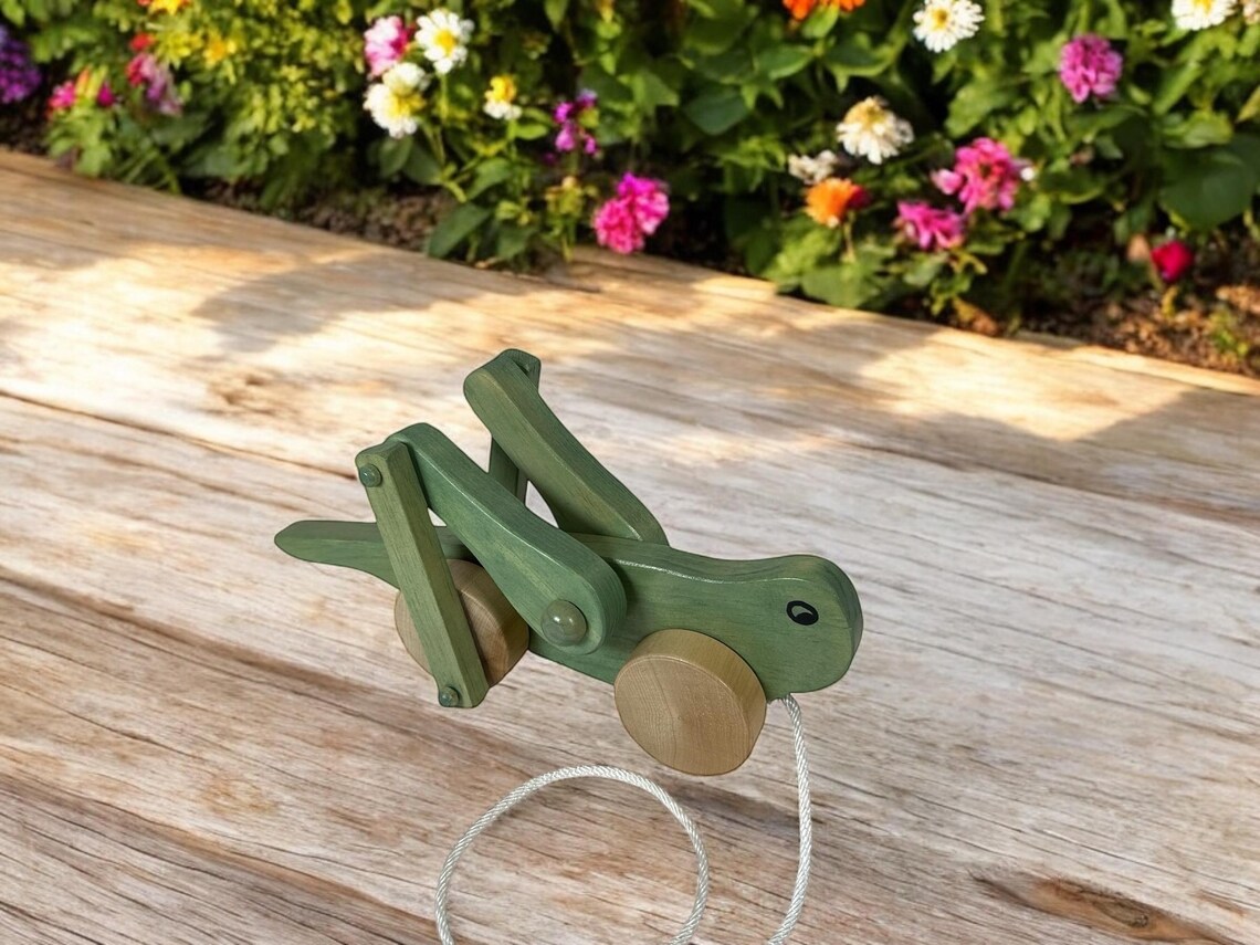 Wooden Pull Toy, Toddler Toy, Grasshopper Pull Toy, Unique Toy, Wooden ...