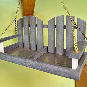 Porch Swing Bird Feeder, Composite Wood, Aluminum Floor - Etsy