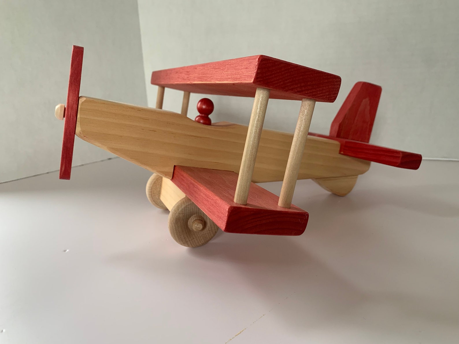 Amish Made Wooden Airplane, Large Airplane, Hand Crafted Wood Toy ...