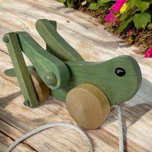 Wooden Pull Toy, Toddler Toy, Grasshopper Pull Toy, Unique Toy, Wooden ...
