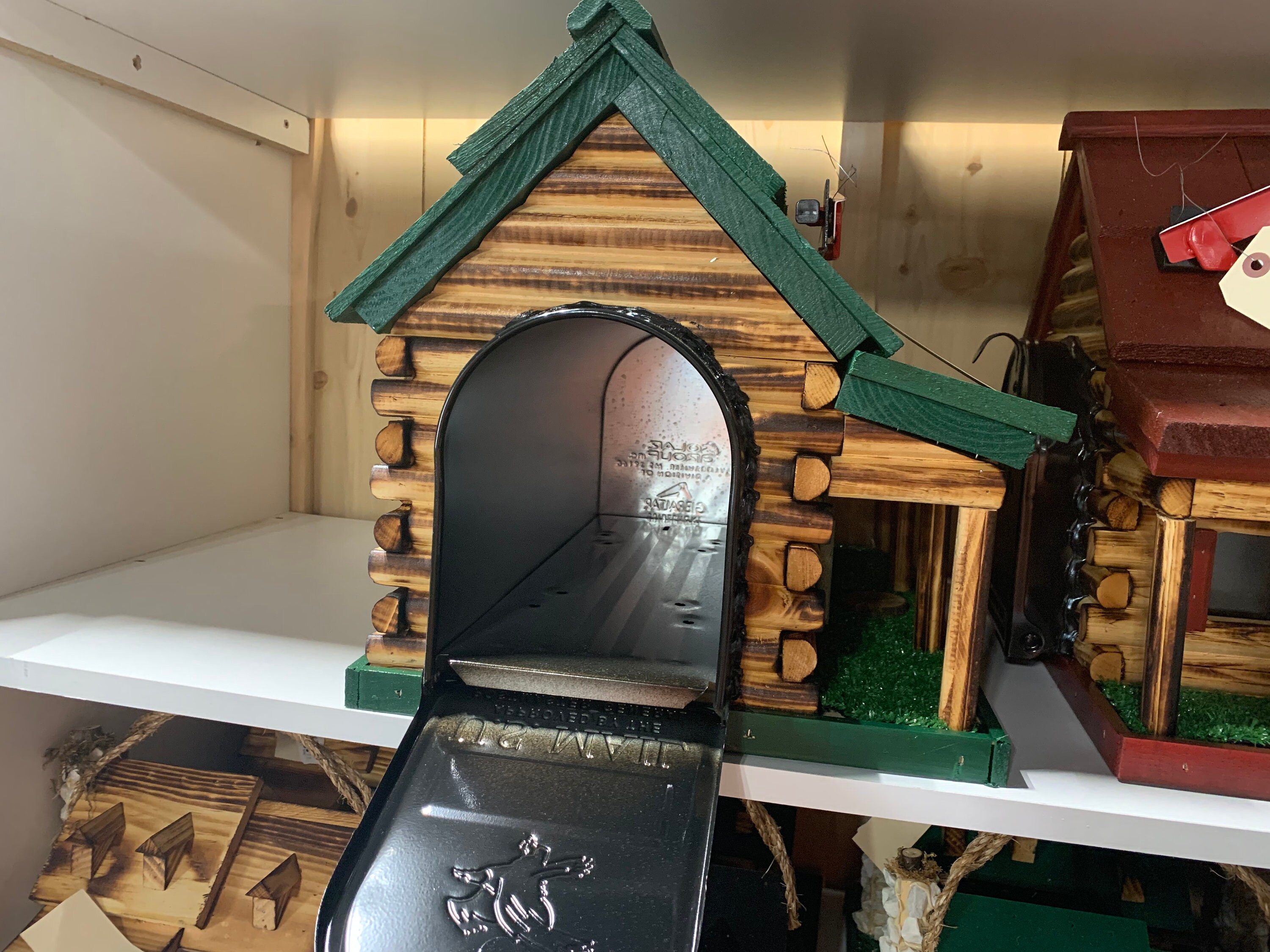 Log Cabin Mailbox, Custom Mailbox, Cabin Mailbox, Wood Mailbox, Mailbox ...