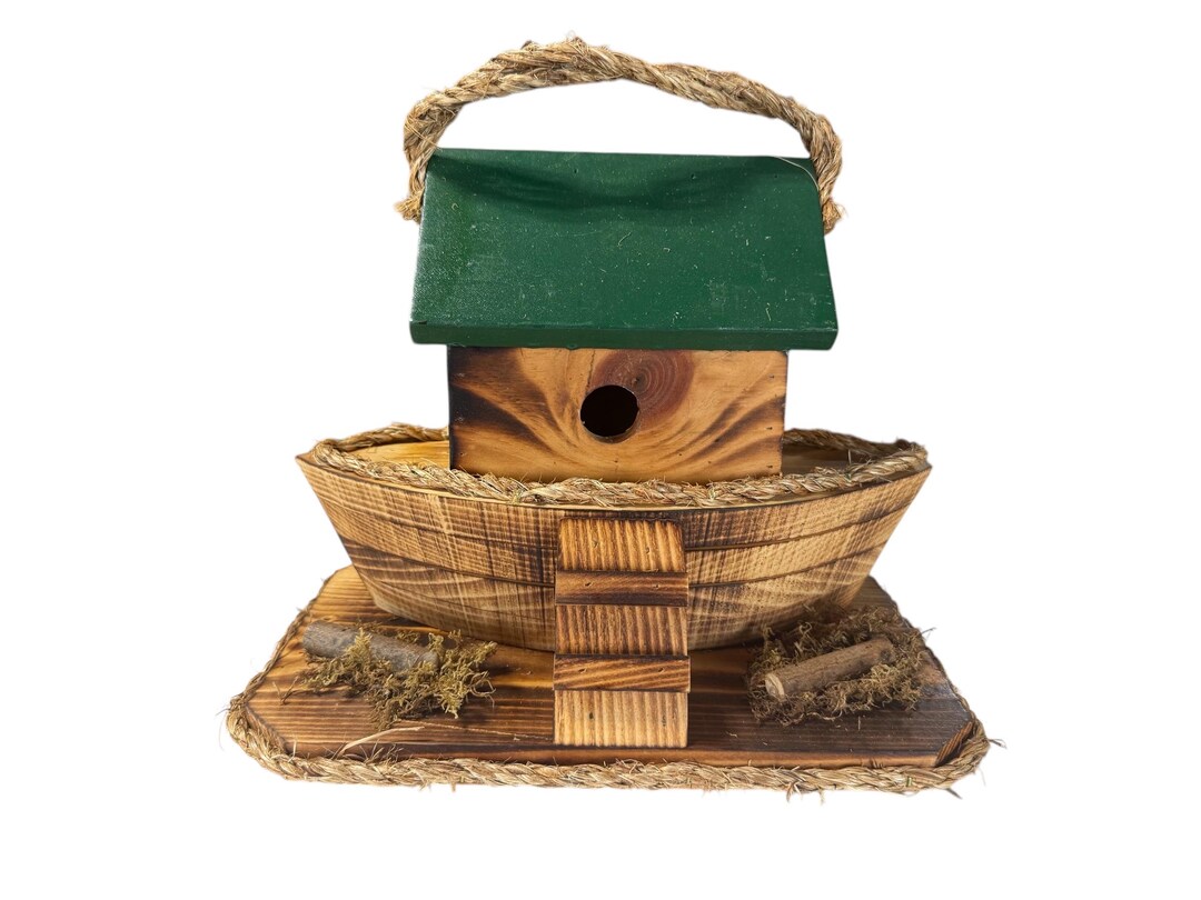 Noah’s Ark Birdhouse, Unique Birdhouse, Wooden Birdhouse, Amish Made ...
