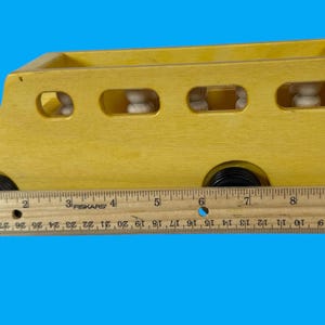 Small Yellow Wooden School Bus, School Bus, Wooden School Bus, Toy ...