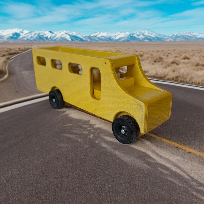 Wooden Bus - Etsy