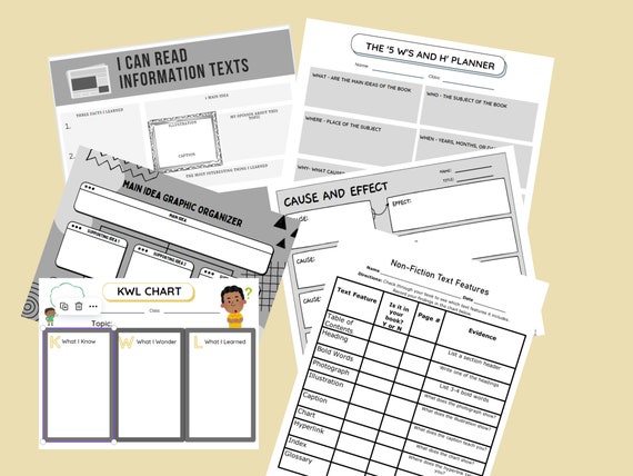 3rd Grade Nonfiction Graphic Organizers Summarizing Organizer For 3rd