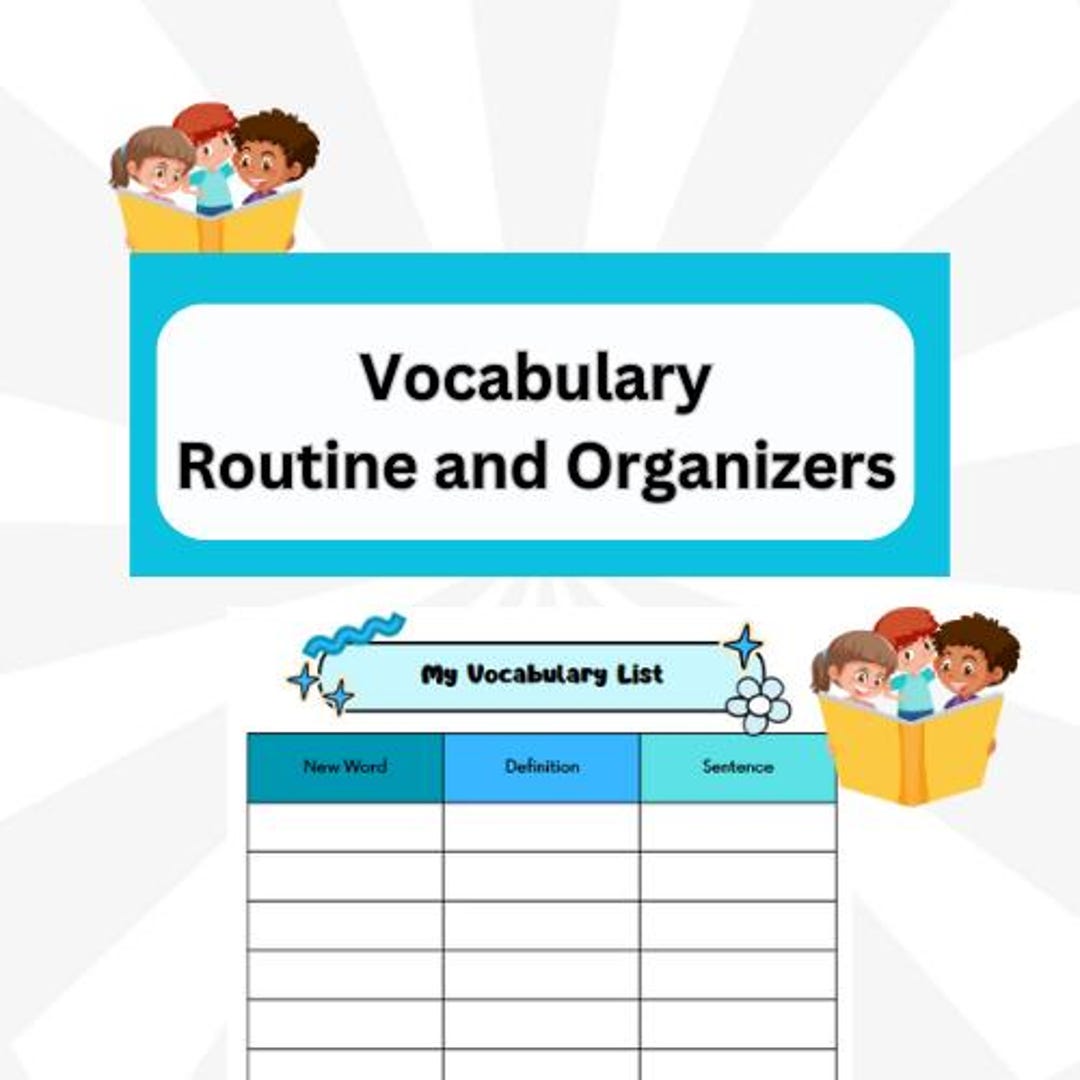Vocabulary Routine and Organizers - Etsy
