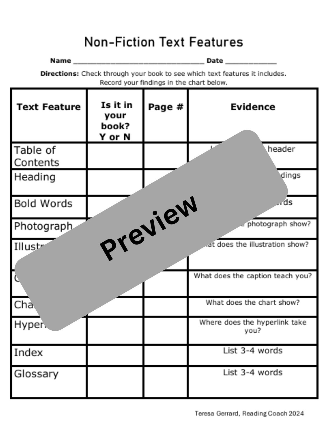 Non-fiction Graphic Organizers 3rd - 8th Grade - Etsy