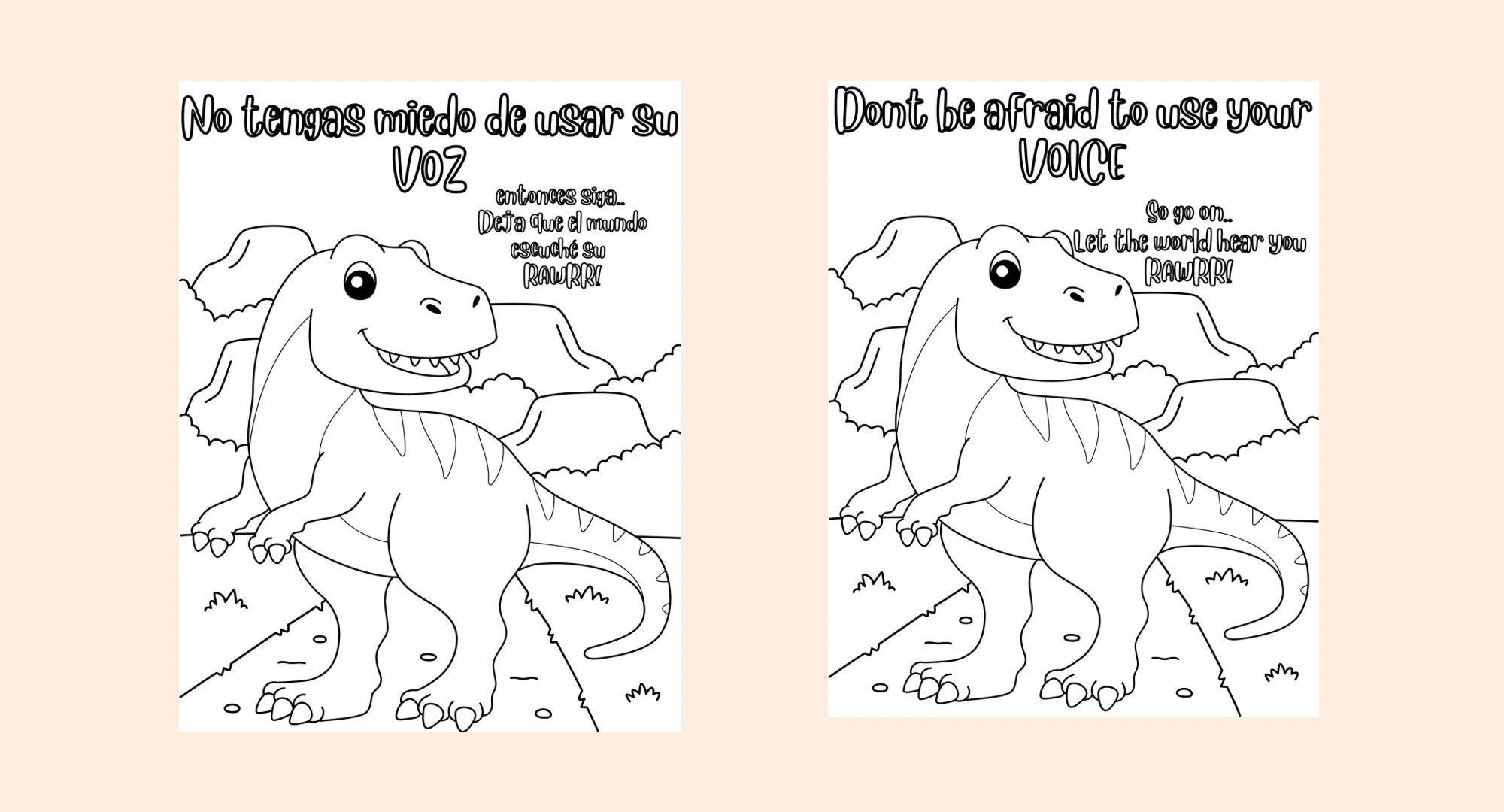 Mindful Coloring Pages English and Spanish - Etsy