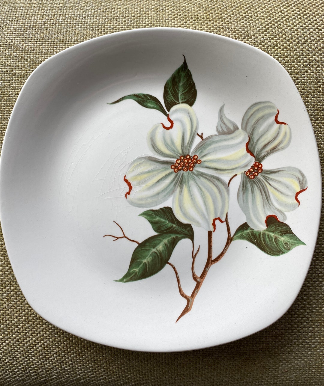 Midwinter Style Craft Stoneware Dinner Plate 25cm “dogwood” Vintage ...