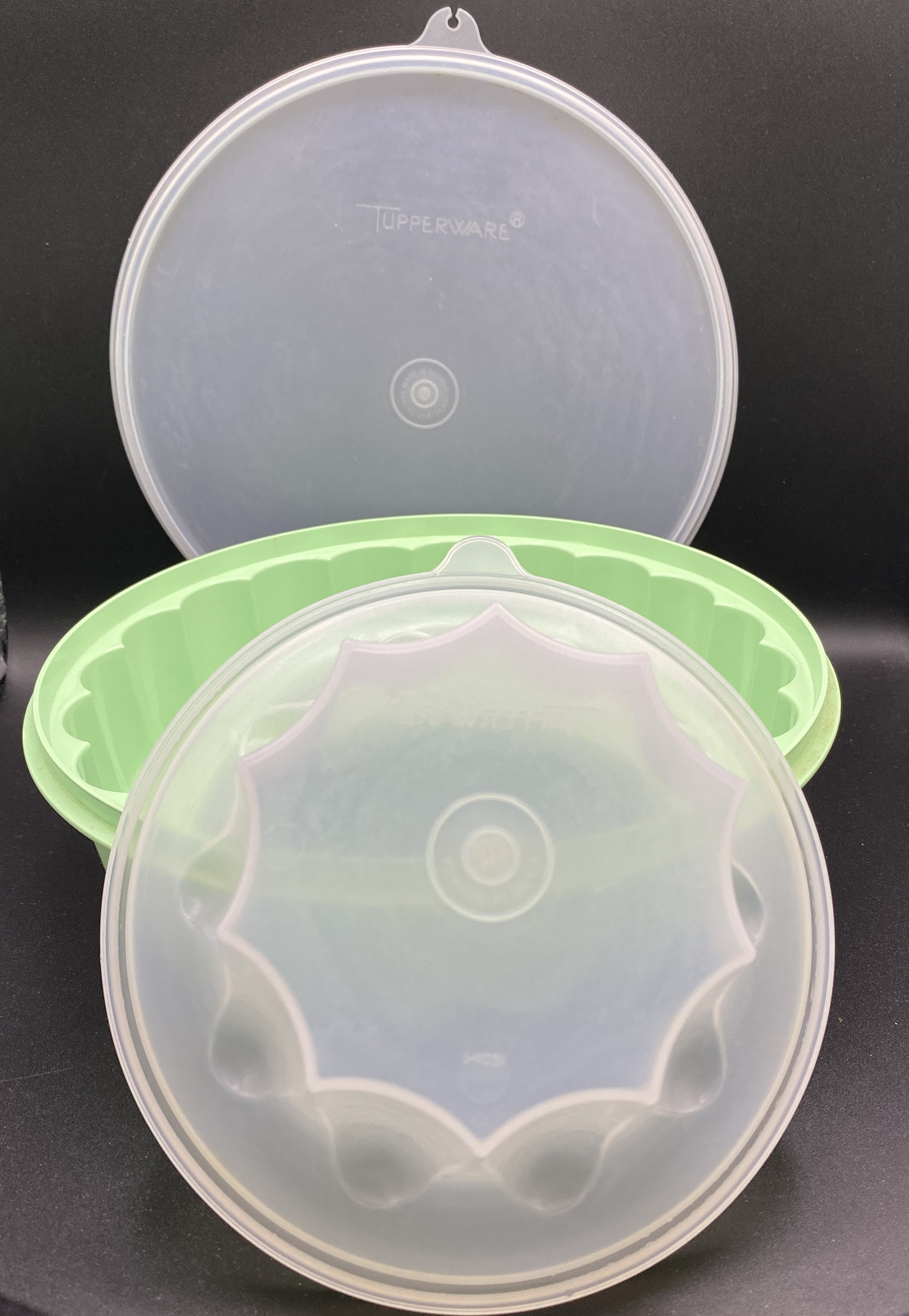 Tupperware 3 Pc Jelly Mold, , Mint Green and Clear Plastic.1201-1/1202 ...