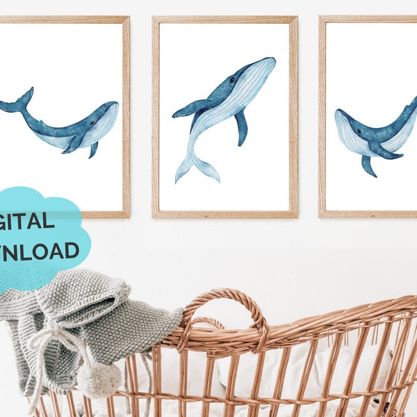 Whale Nursery Art - Etsy