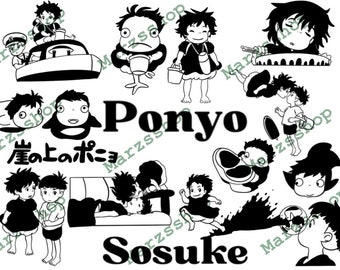 Ponyo und sosuke svg - Etsy.de