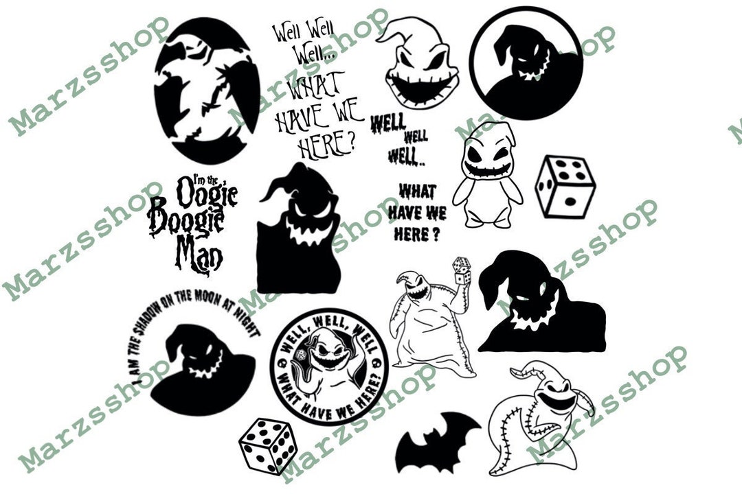 16 Piece SVG and PNG Bundle Oogie Boogie Inspired, Halloween SVG ...
