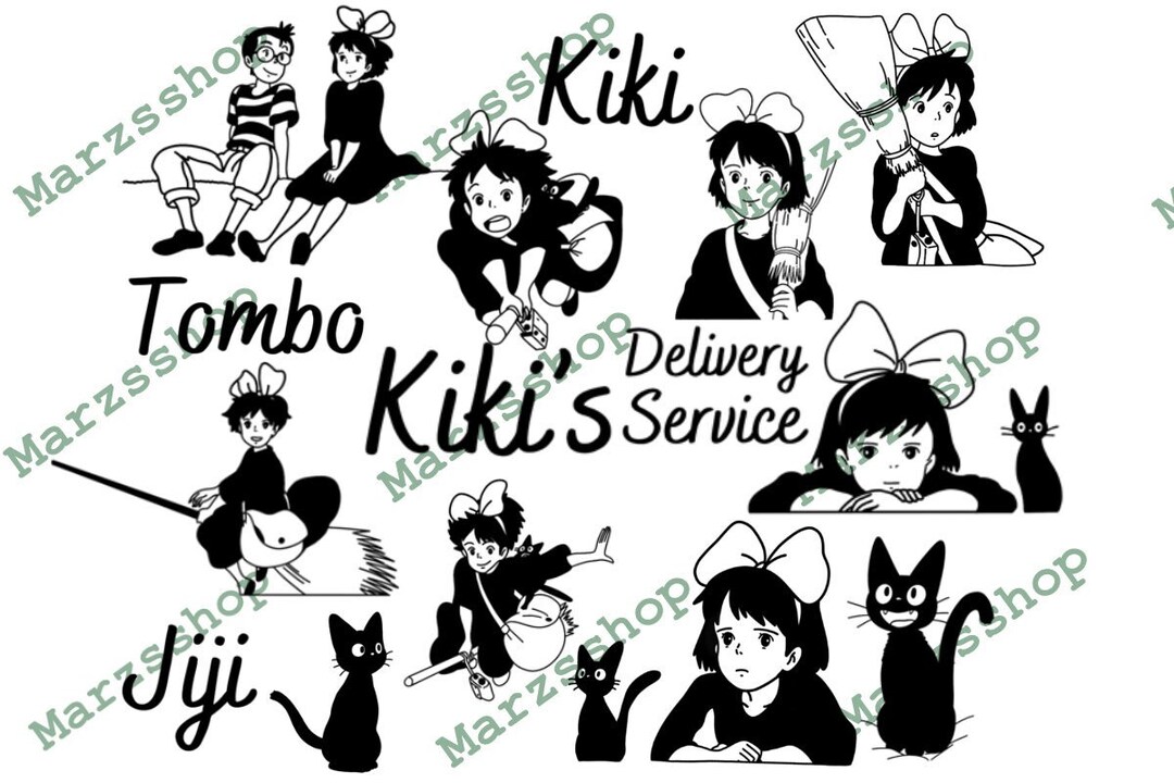 14 Piece SVG and PNG Kiki's Delivery Service Kiki Svg - Etsy