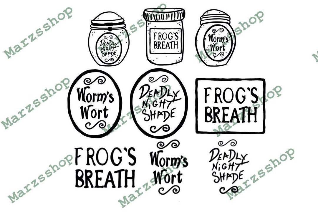 9 Piece SVG and PNG Bundle Sally Inspired, Sally's Apothecary Svg, Frog ...