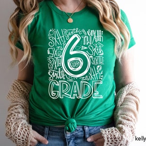 6th Grade Shirt, 6th Grade Typography T-shirt, Sixth Grade Teacher ...