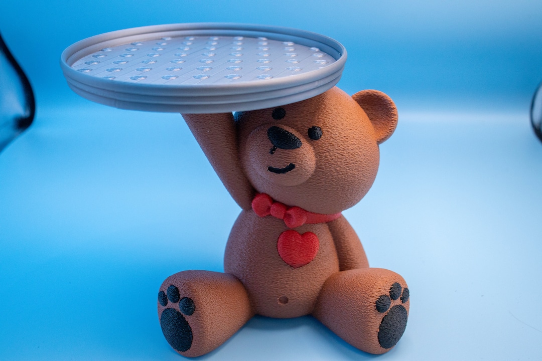 3D Printed Teddy Bear Holding Platter - Etsy