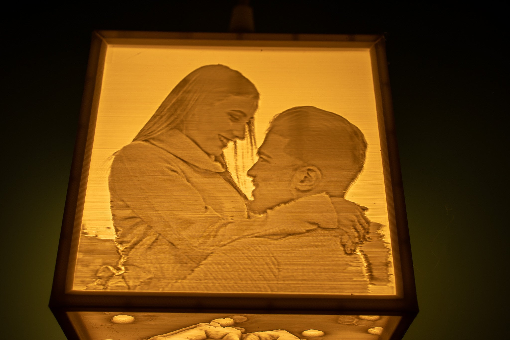 3D Printed Lithophane Light Box (customizable) - Etsy