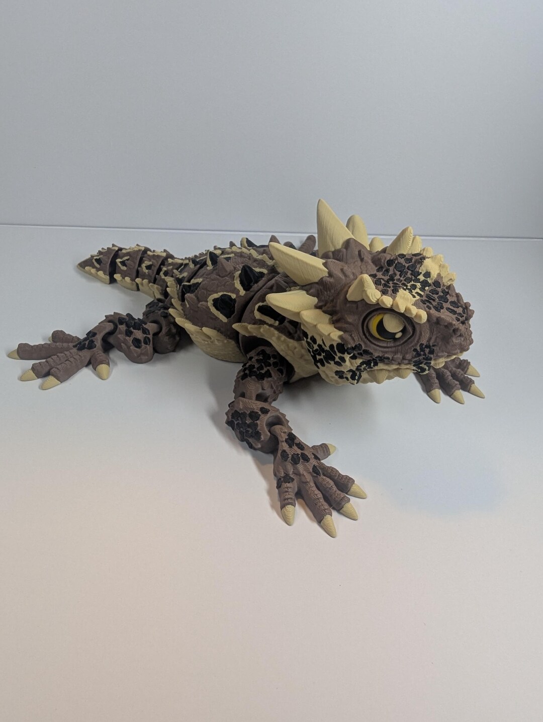 Poseable Horned Lizard Toy – 3D Printed Desert Reptile Figure - Fidget ...