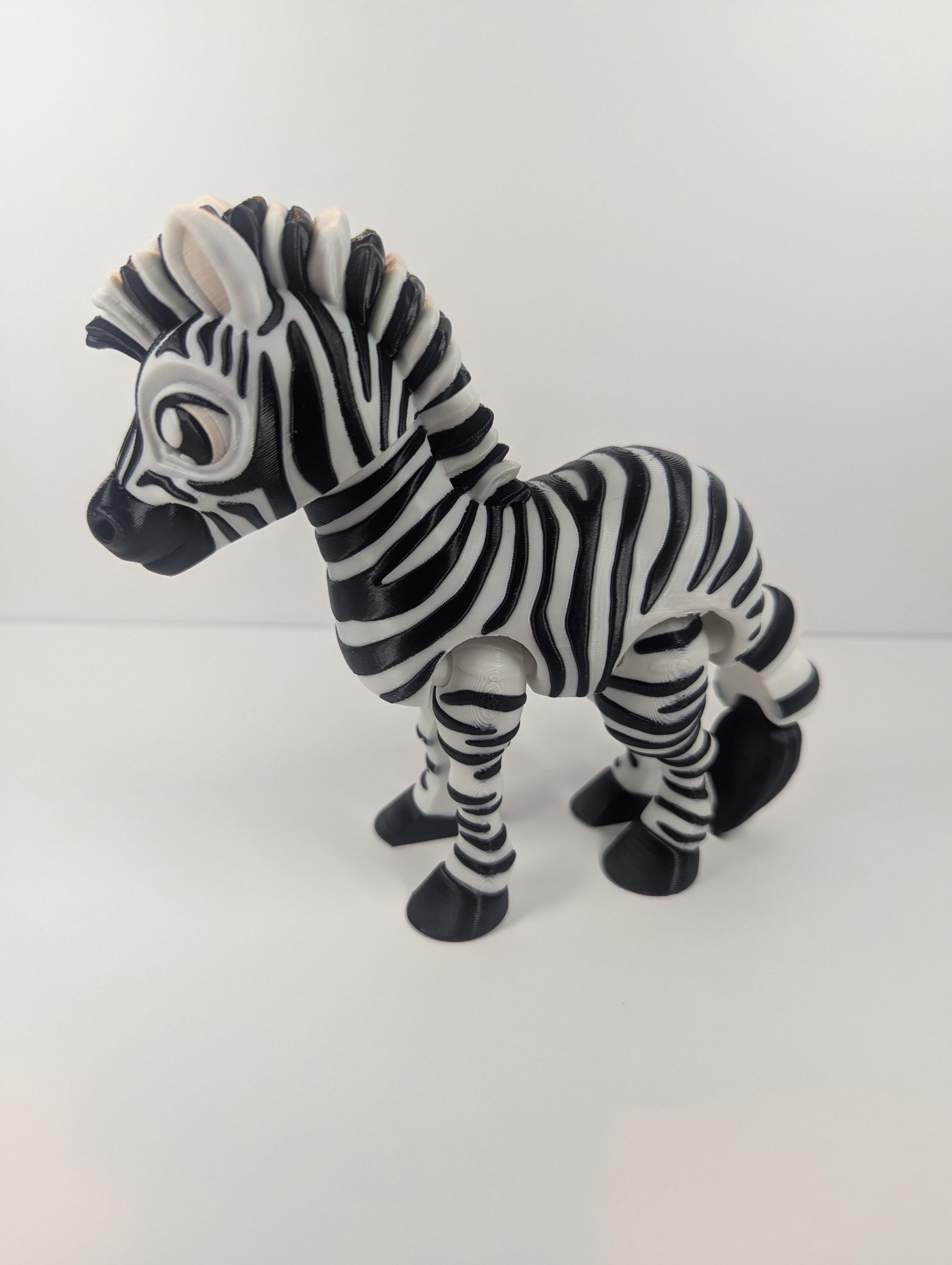 Articulated Zebra – Poseable Jungle Toy, Flexible Fidget Animal, Flexi ...