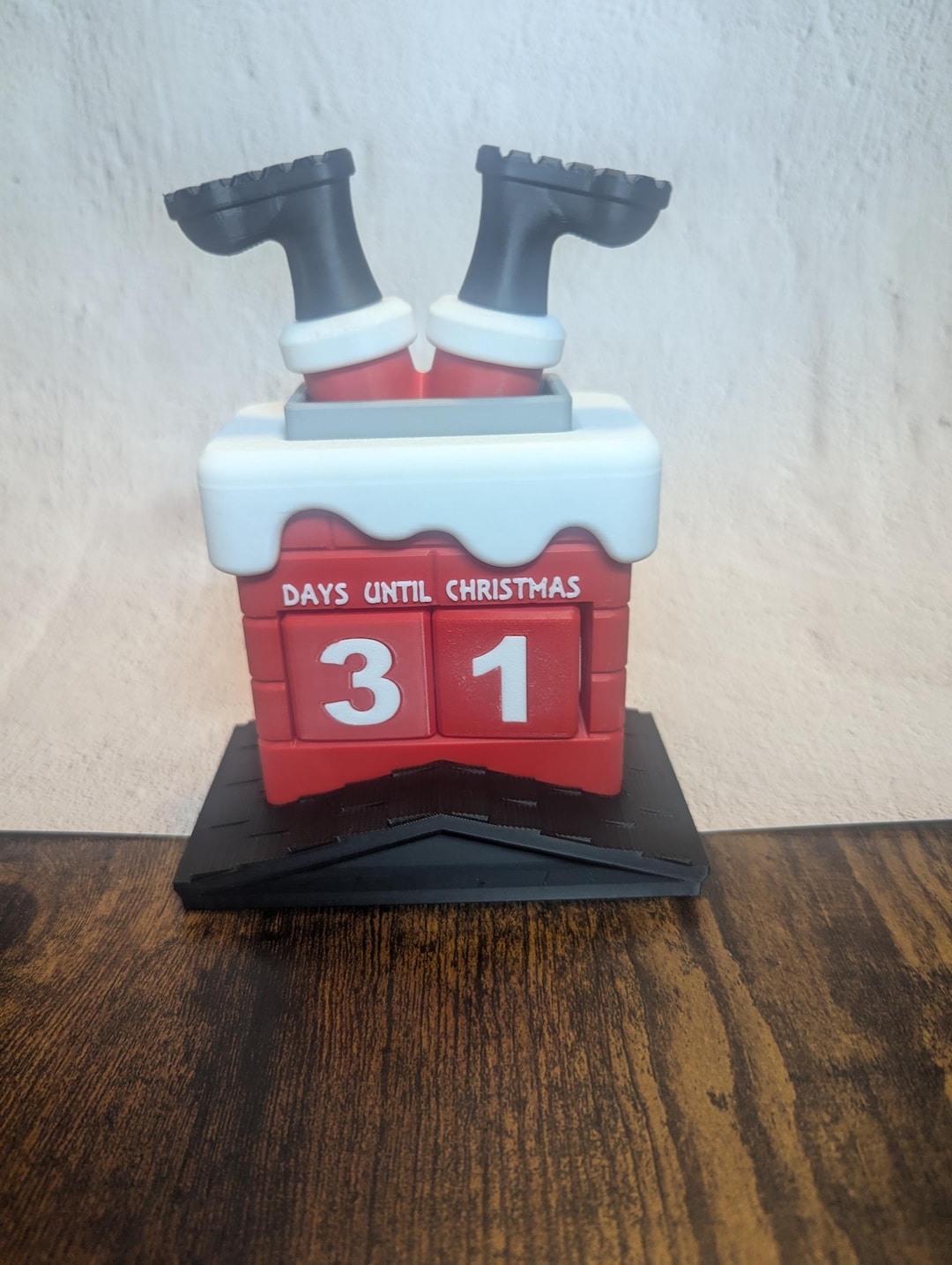 3D Printed Santa Chimney Countdown Calendar: Whimsical Christmas Decor ...