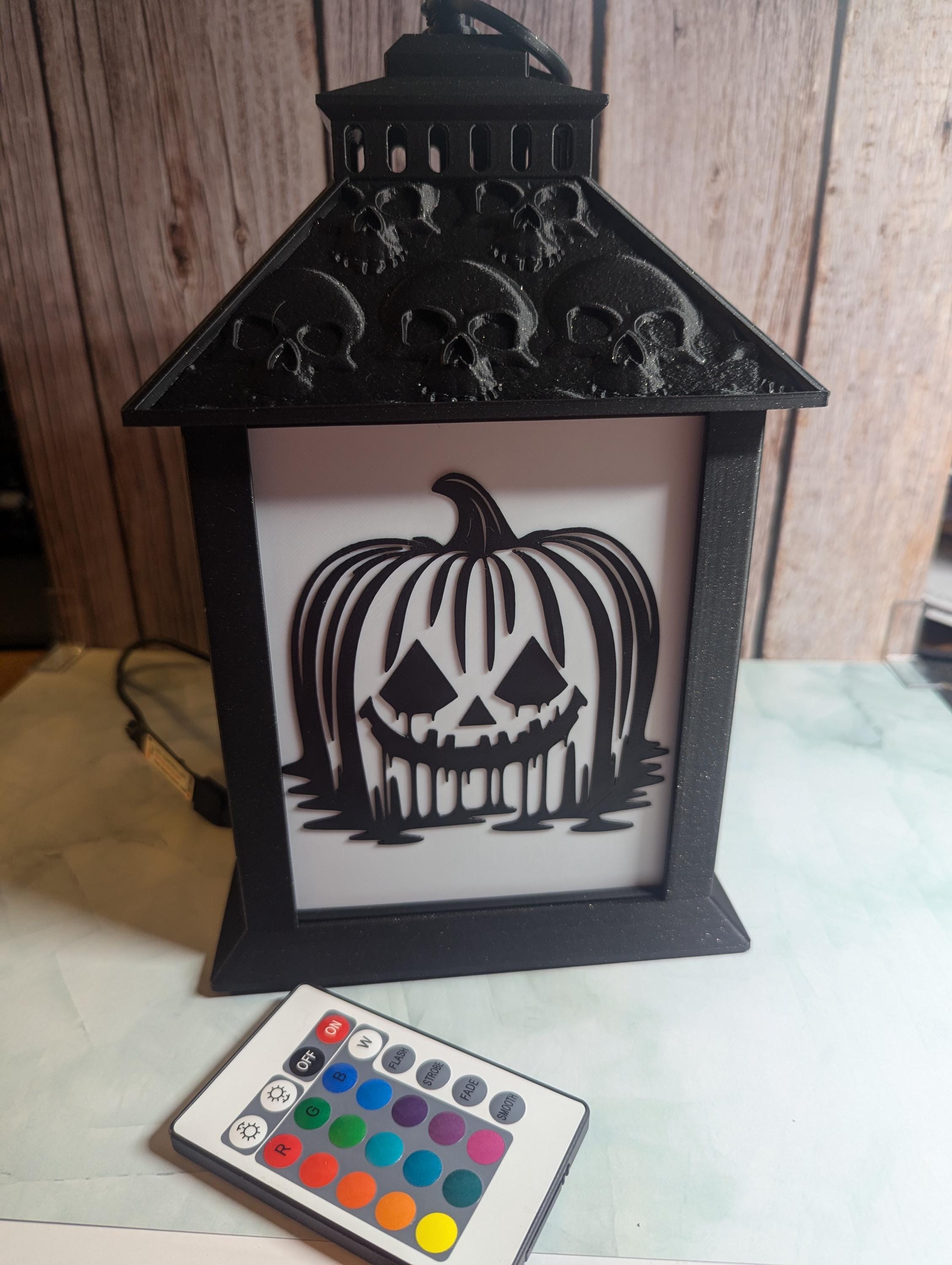3D Printed Haunted Lantern - Spooky Halloween Decor - Etsy