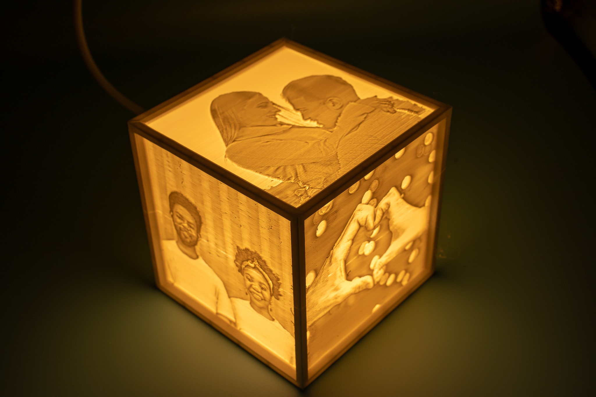 3D Printed Lithophane Light Box (customizable) - Etsy