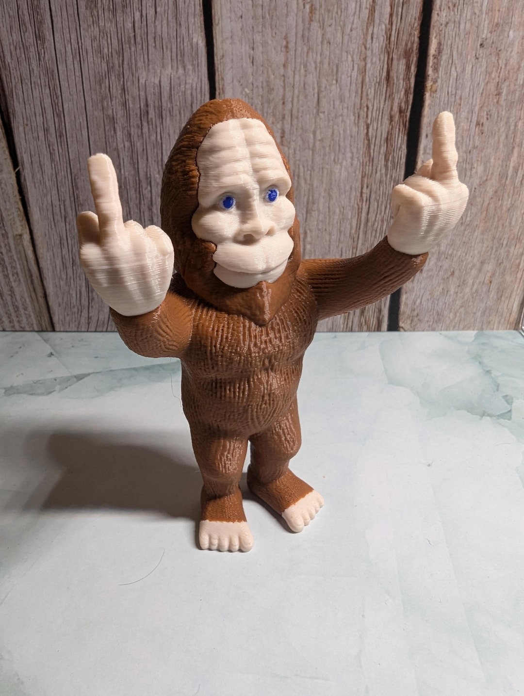 Cheeky Bigfoot Figurine - 3D Printed Sasquatch With Attitude, Middle ...