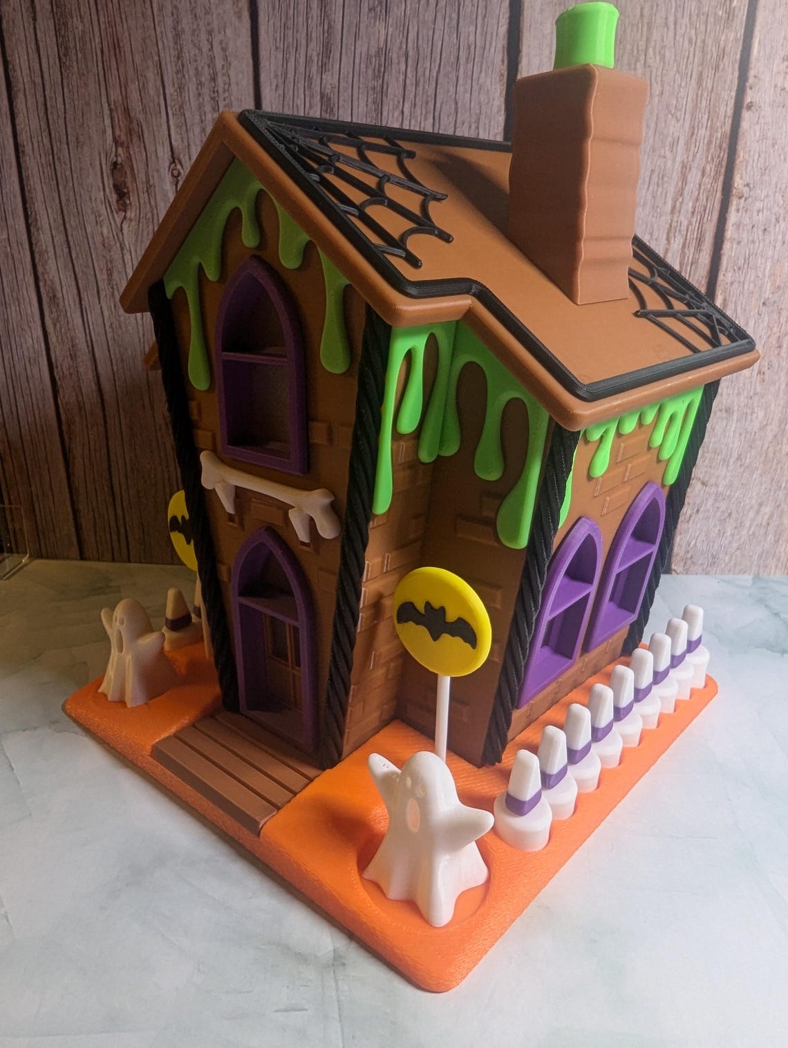 3D Printed Haunted Gingerbread House With Removable Roof Halloween ...