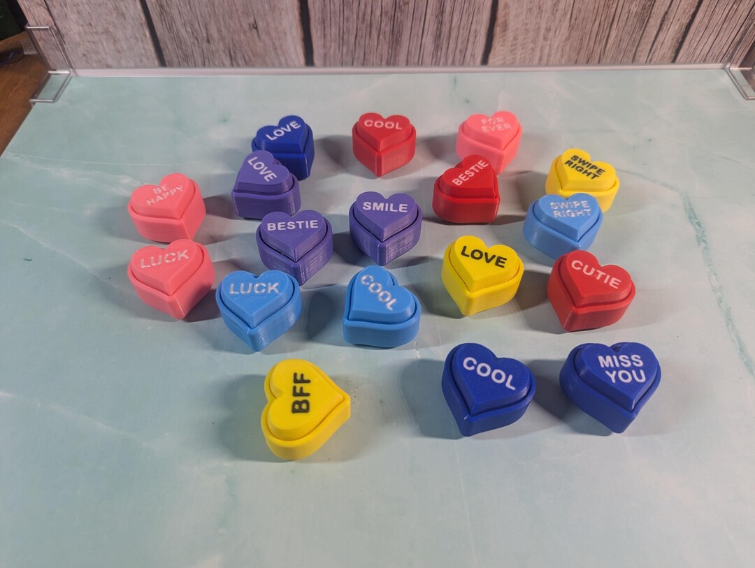 Heart-shaped Fidget Clickers | Stress Relief Gifts | Sensory Figures ...