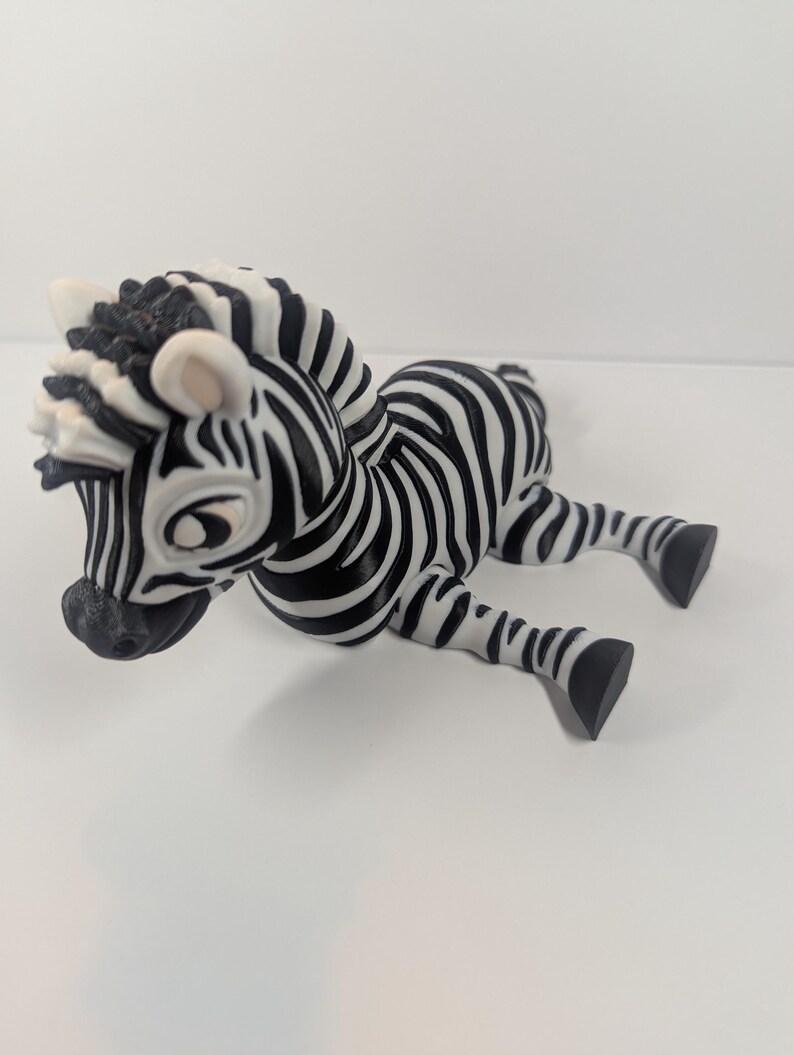 Articulated Zebra – Poseable Jungle Toy, Flexible Fidget Animal, Flexi ...