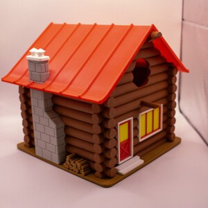 3D Printed Log Cabin Birdhouse - Etsy