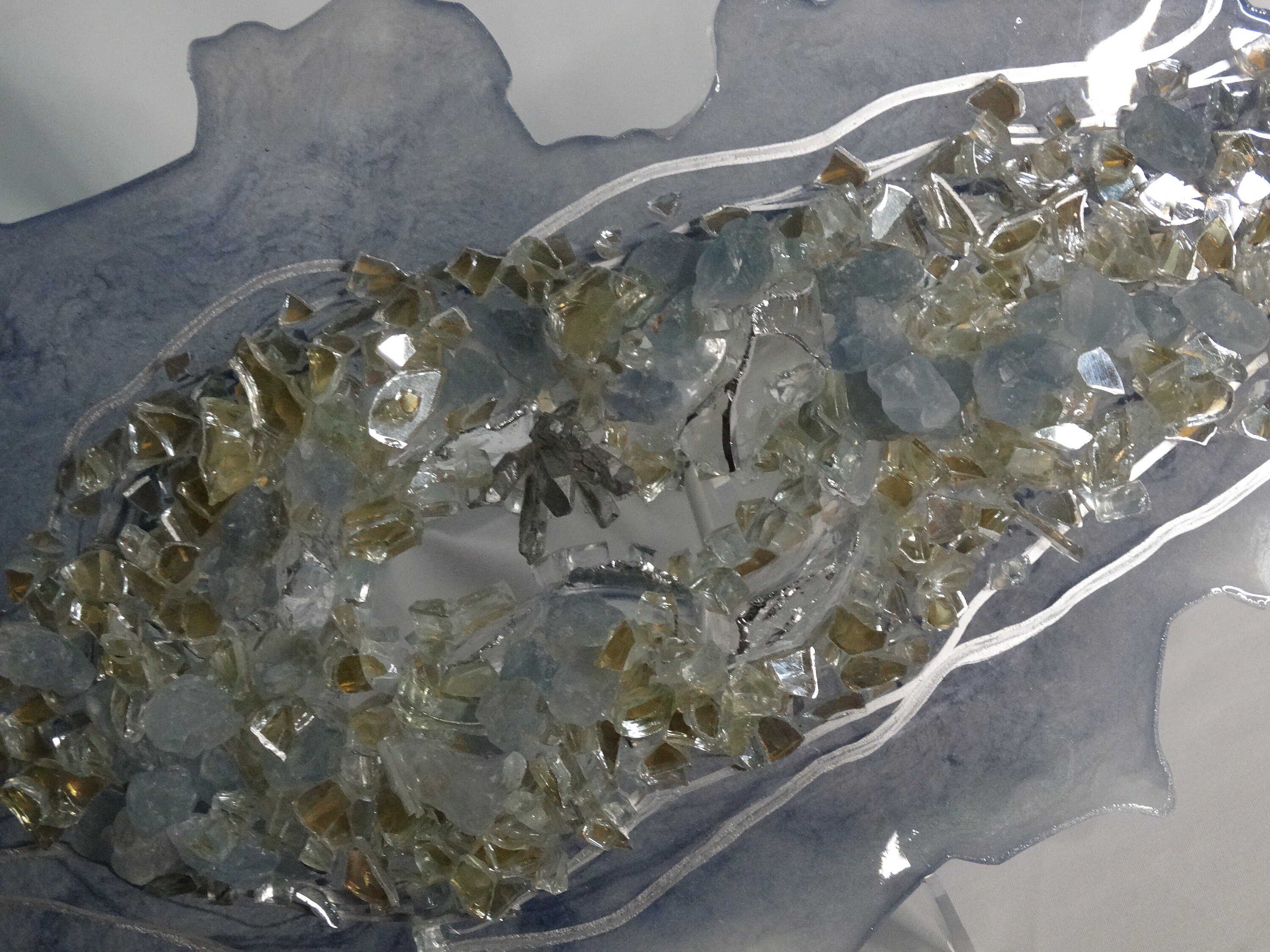 Blue Broken Geode Art. Unique Art. Tabletop Art. Birthday - Etsy